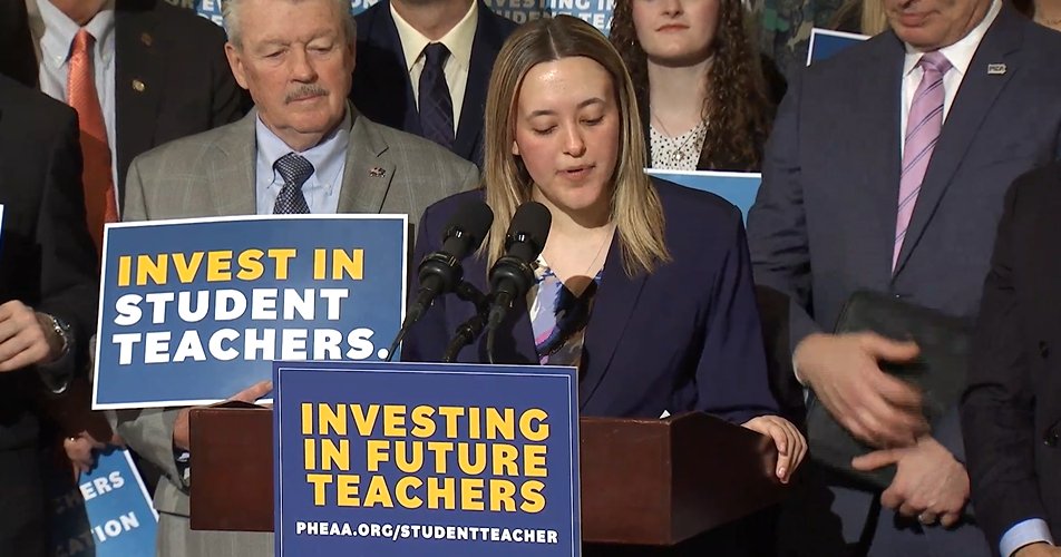 Student PSEA members mark launch of Pa. student teacher stipend program